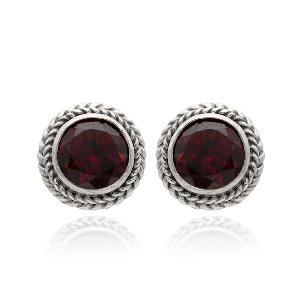 TWEE TWIST IN GARNET STUD – Filthy Gorgeous Accessories